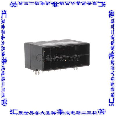 2-2299005-1 针座连接器12POS接头2排5.08mm公形插针通孔直角镀金