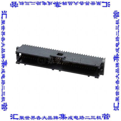 6-104069-8 针座连接器68POS接头2排1.27mm公形插针通孔直角镀金