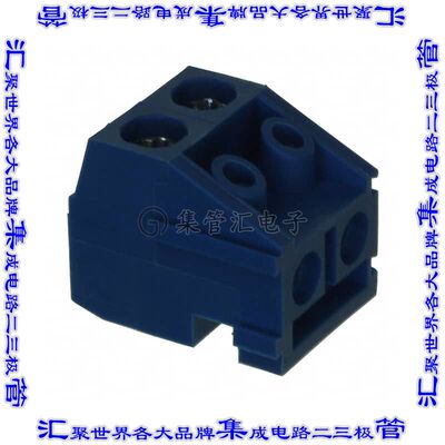 1776263-2 端子块连接器2POS无罩接头的插头5mm蓝色自由悬挂