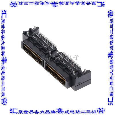 QTH-040-01-L-D-DP-RA 板对板连接器80POS差分对阵列公2排0.5mm表