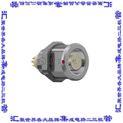 G10F1C-P07LCC0-0000 圆形连接器7POS插座母插口焊杯镀金面板安装