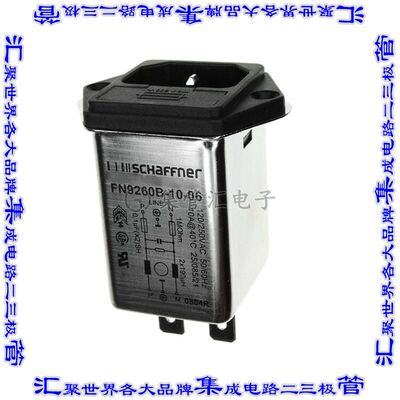 FN9260B-10-06 电源接入连接器3POS插座公插片模块IEC320-C14面板