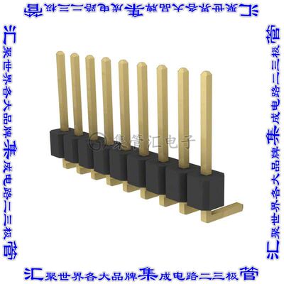 PRPC009SGAN-M71RC 针座连接器9POS分离式2.54mm公形插针通孔直角