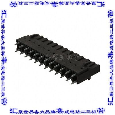 ELFB12280 端子块连接器12POS接头母型插口5.08mm黑色垂直通孔