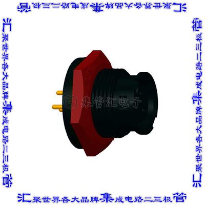 BD-03PMFP-LC7001 圆形连接器3POS插座母插口焊接镀金面板安装通