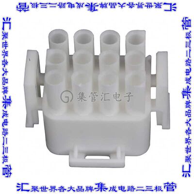 350735-1 矩形连接器外壳12POS插头3排天然色自由悬挂