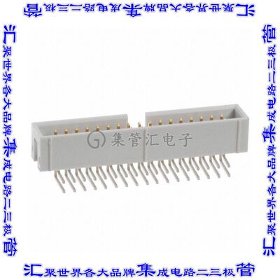 AWHW 34A-0202-T 针座连接器34POS接头2排2.54mm公形插针通孔直角