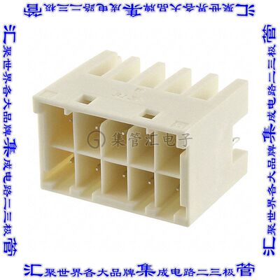 1-1971906-5 针座连接器10POS接头2排3.3mm公形插针通孔直针锡