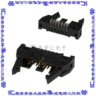 5499786-2 针座连接器14POS接头2排2.54mm公形插针通孔直角镀金