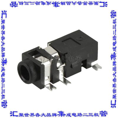 SJ2-25913C-SMT-TR 接插件连接器AUDIO JACK, 2.5 MM, RT, 3 COND