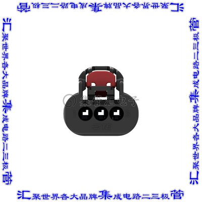 1-2203771-1 矩形连接器外壳3POS插头4mm母形插口黑色自由悬挂