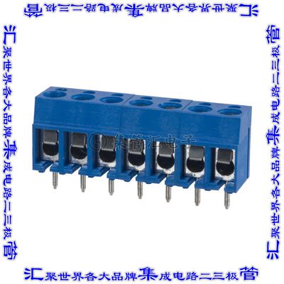 OSTTA074163 线对板连接器7POS接线端子5.08mm通孔水平带板