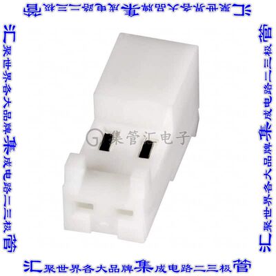 3-644795-2 矩形连接器2POS插座2.54mm母插口白色IDC锡自由悬挂直