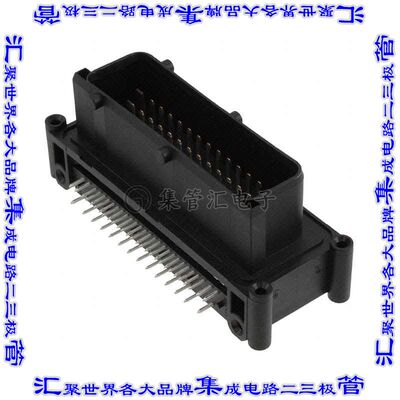 1-967280-1 针座连接器42POS插头3排5mm公形插针通孔直角锡