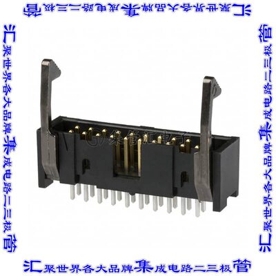 104128-4 针座连接器20POS接头2排2.54mm公形插针通孔直针镀金