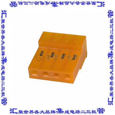 3-640431-4 矩形连接器4POS插座3.96mm母插口橙色IDC锡自由悬挂