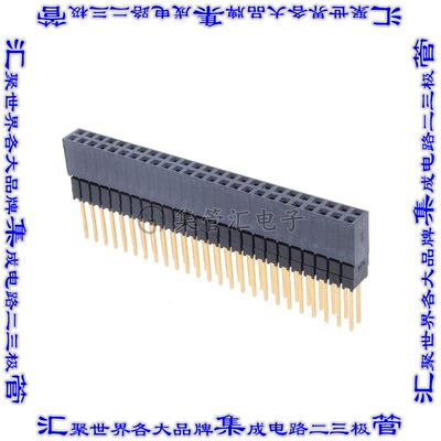 ESQ-125-49-G-D 针座连接器50POS插座2排2.54mm叉状通孔直针镀金