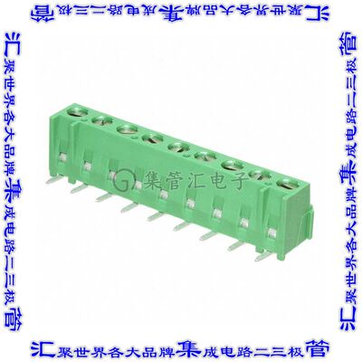 284094-9 线对板连接器9POS接线端子5.08mm通孔垂直带板