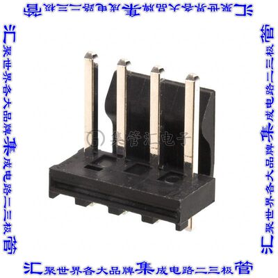 1718133004 针座连接器4POS接头3.96mm公形插针通孔直针锡