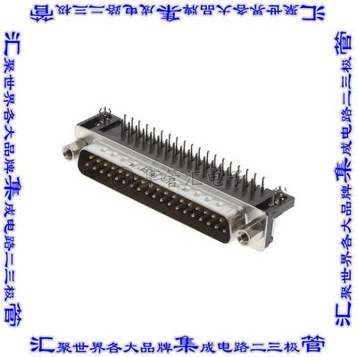 L717SDC37PA4CH3F 连接器37POS插头公引脚2排D-Sub通孔直角