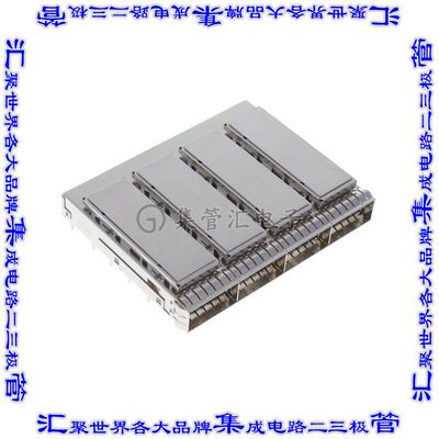 2354935-1 插拔式连接器外壳成组(1 x 4)QSFP28通孔直角压配