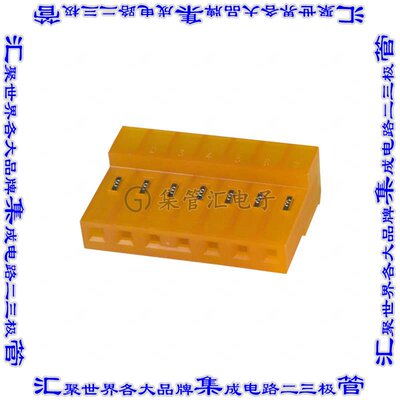3-640431-7 矩形连接器7POS插座3.96mm母插口橙色IDC锡自由悬挂