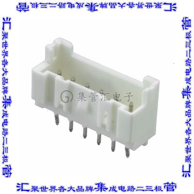 1744418-6 针座连接器6POS接头2.5mm公形插针通孔直针锡
