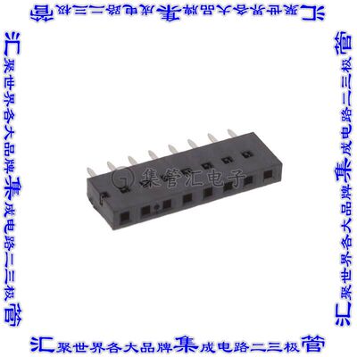 68685-308 针座连接器8POS插座2.54mm母形插口通孔直针镀金