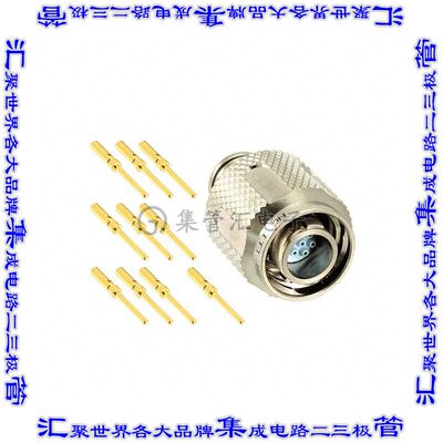 MKJ5A6F9-10PA 圆形连接器10POS插头公引脚压接镀金自由悬挂