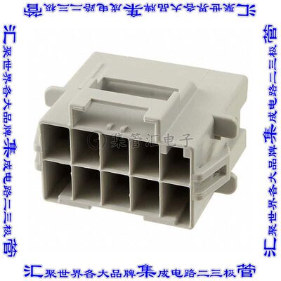 5-1971775-5 矩形连接器外壳10POS插座2排6mm公形引脚灰色面板安
