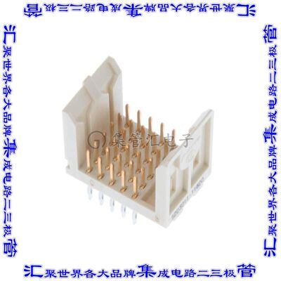 5223011-1 背板连接器30POS接头公引脚5排2mm通孔天然色