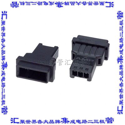 1-177648-3 矩形连接器外壳3POS插头3.81mm公形引脚黑色自由悬挂