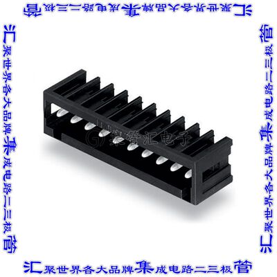 734-164/105-604 端子块连接器4POS接头公引脚带罩3.5mm黑色90DEG