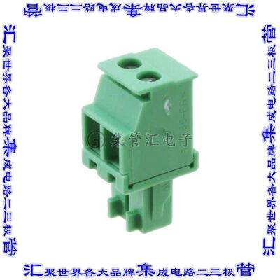 1827127 端子块连接器2POS插头母插口3.81mm绿色自由悬挂