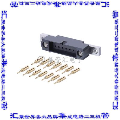 M80-5C11405MU 矩形连接器14POS插头2排2mm公引脚黑色压接镀金面