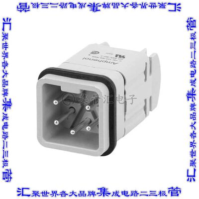 C14610A0040024 连接器4+接地插件公头螺钉