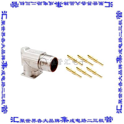 MB5RJN0601-KIT 圆形连接器6(电源)插座公形引脚压接镀金面板安装