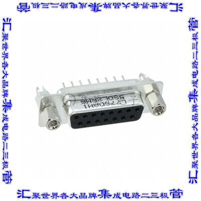 L77SDAH15SOL2RM8 连接器15POS插座母插口2排D-Sub通孔