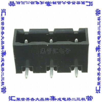 ELFH03410 端子块连接器3POS接头公引脚带罩7.62mm黑色90DEG通孔