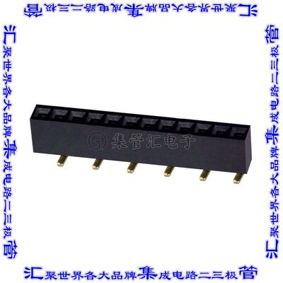 NPPC121KFXC-RC 针座连接器12POS插座2.54mm母形插口表贴SMD镀金