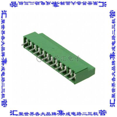 1-282857-2 线对板连接器12POS接线端子5.08mm通孔水平带板
