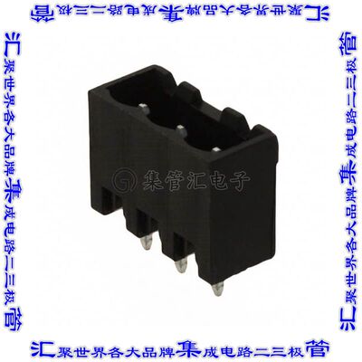 ELFH03250 端子块连接器3POS接头公引脚带罩5.08mm黑色垂直通孔