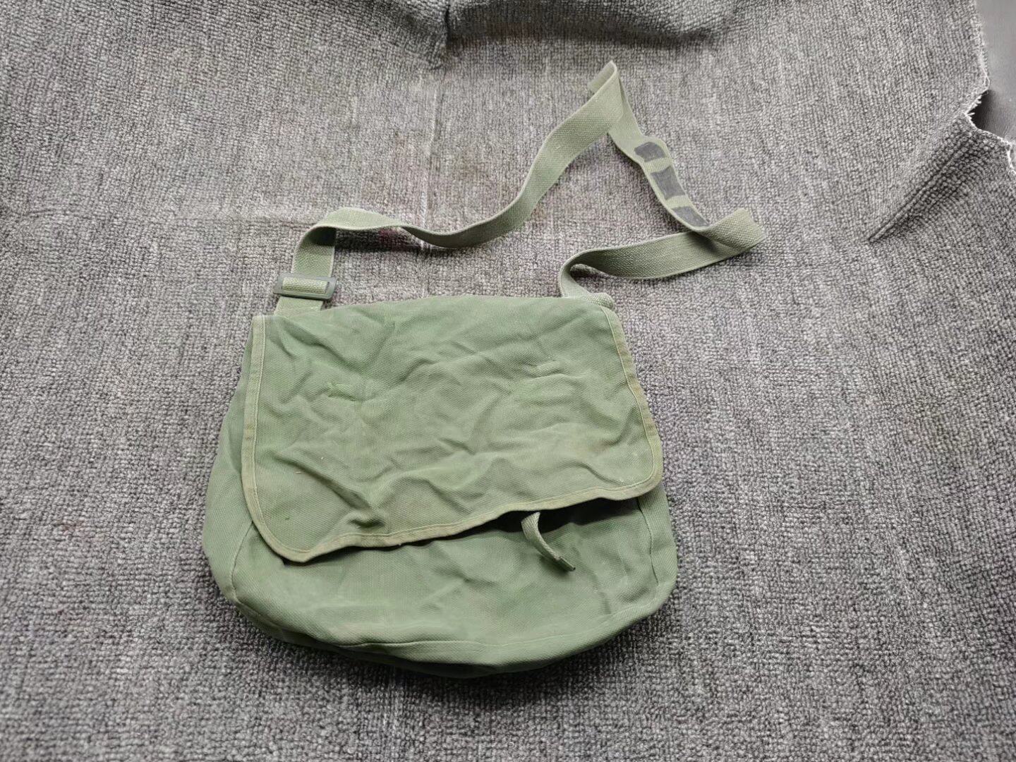 公发老货交旧原品87式绿挎包帆布旧货正品老式解放包雷锋单肩包