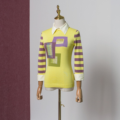 杰西卡水钻衬衫专柜折扣假两件