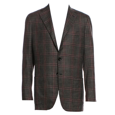 公价113000 KITON 秋冬 奢华山羊绒 格纹西服