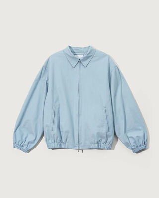 现 26春季新款韩国东大门MOHHE极简风纯色落肩拉链棒球服外套