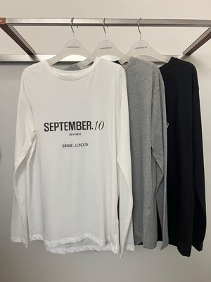 现折 25秋新款韩国东大门London flat休闲宽松字母印花长袖T恤女