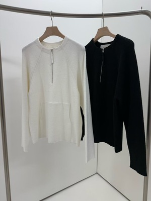 现 26春季新款韩国东大门architekt韩式休闲风拉链立领长袖针织衫