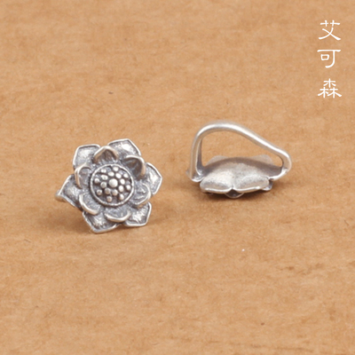 925银向日葵卡扣复古饰品配件