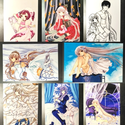 人形电脑天使心CHOBITS横版小叽收藏卡CLAMP画集明信片非官谷6寸1